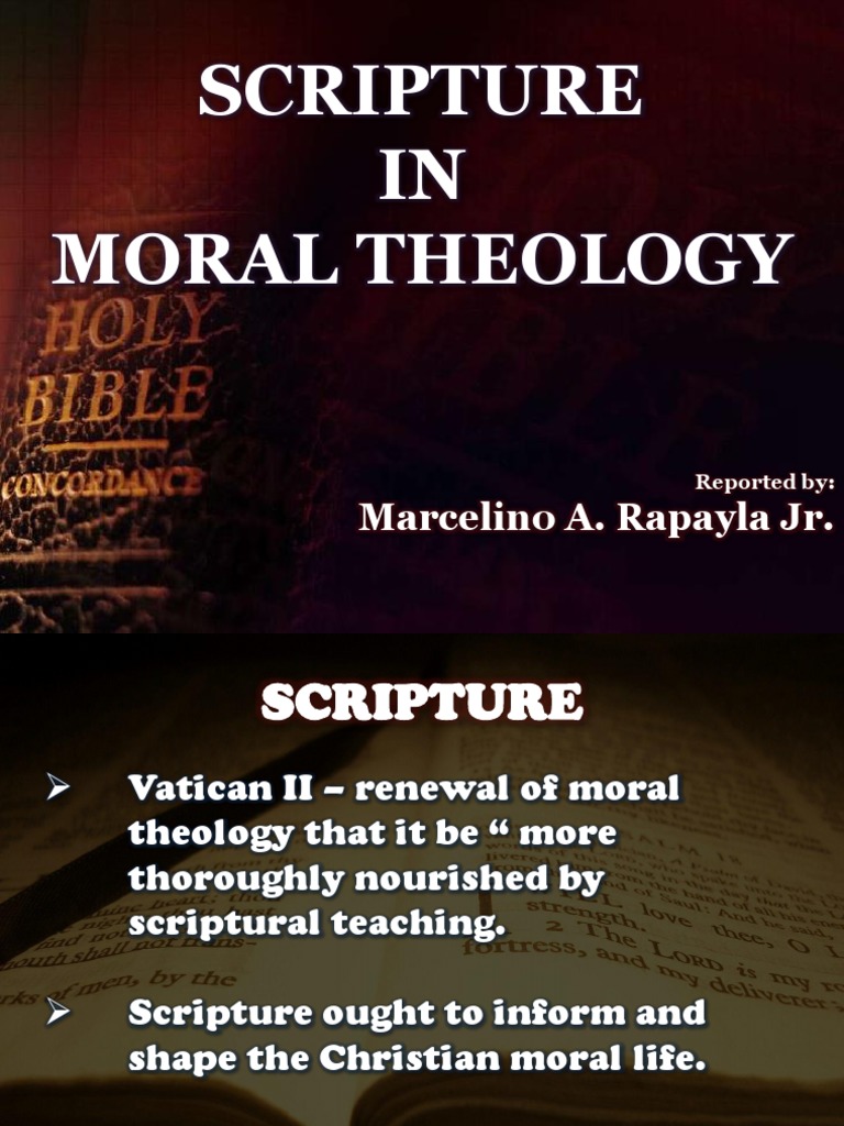 Scripture in Moral Theology | Revelation | Bible