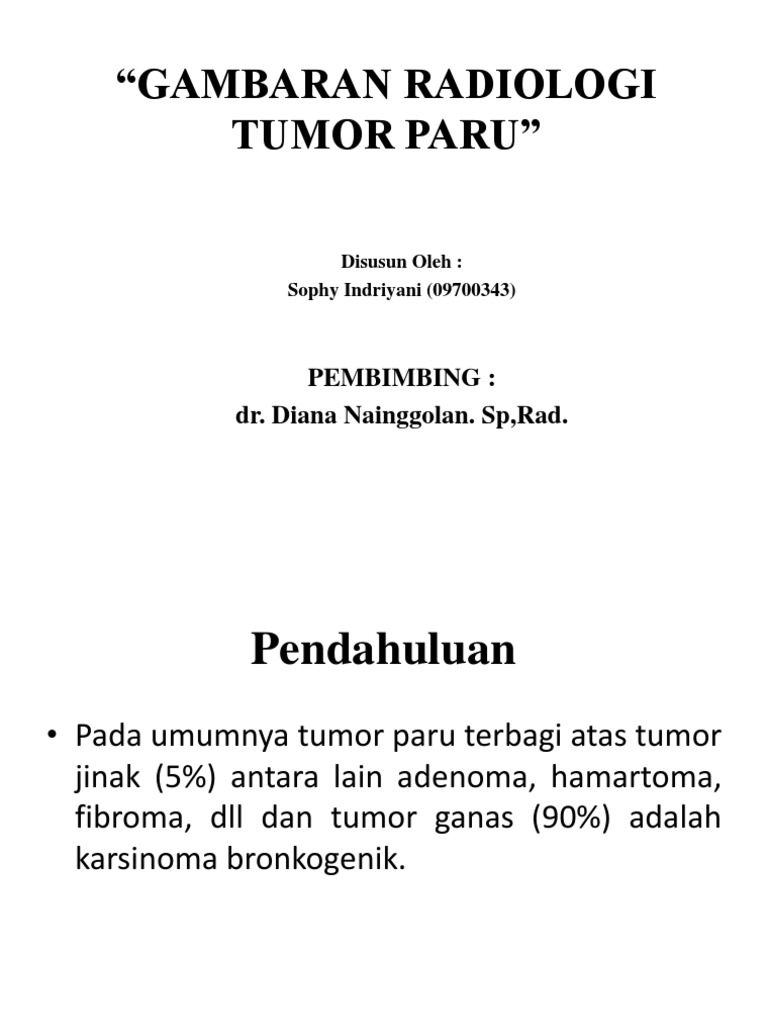 Gambaran Radiologi Tumor Paru | PDF | Sains & Matematika