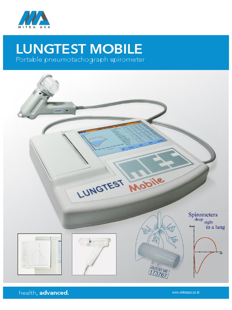 Portable Pneumotachograph Spirometer Lungtest Mobile | PDF