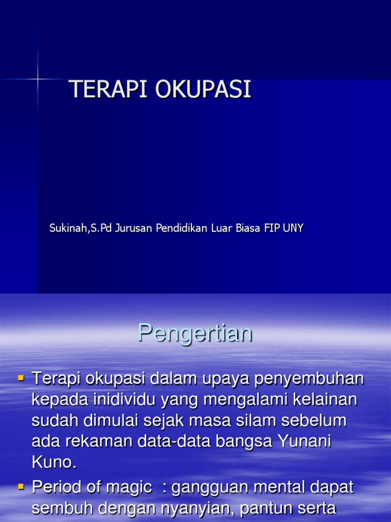 Terapi Okupasi | PDF