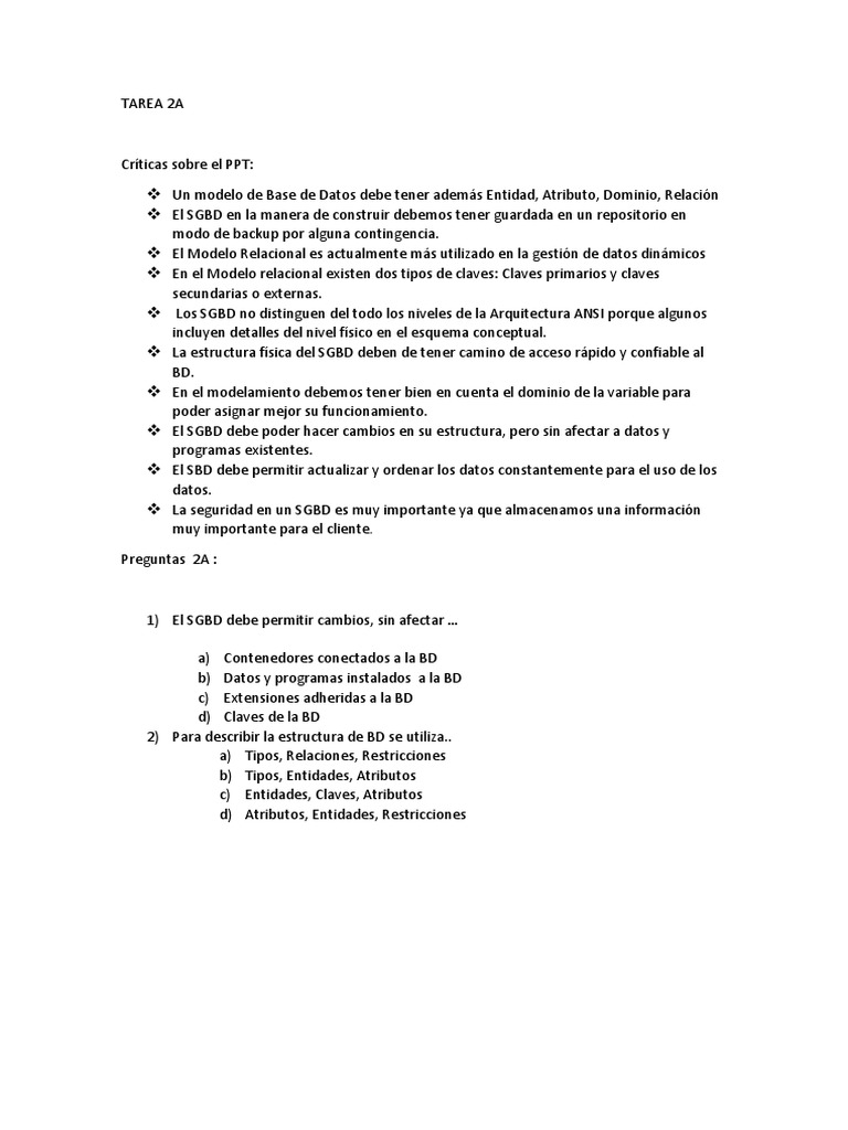 Tarea 2a, 2B | PDF | Informática
