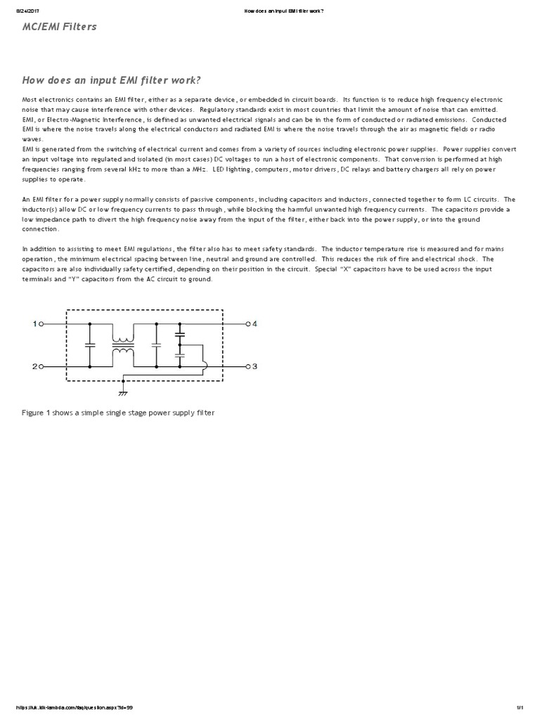 How Does An Input EMI Filter Work | PDF