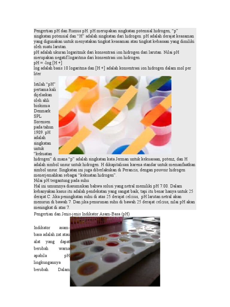 Pengertian Ph Dan Rumus Ph Pdf