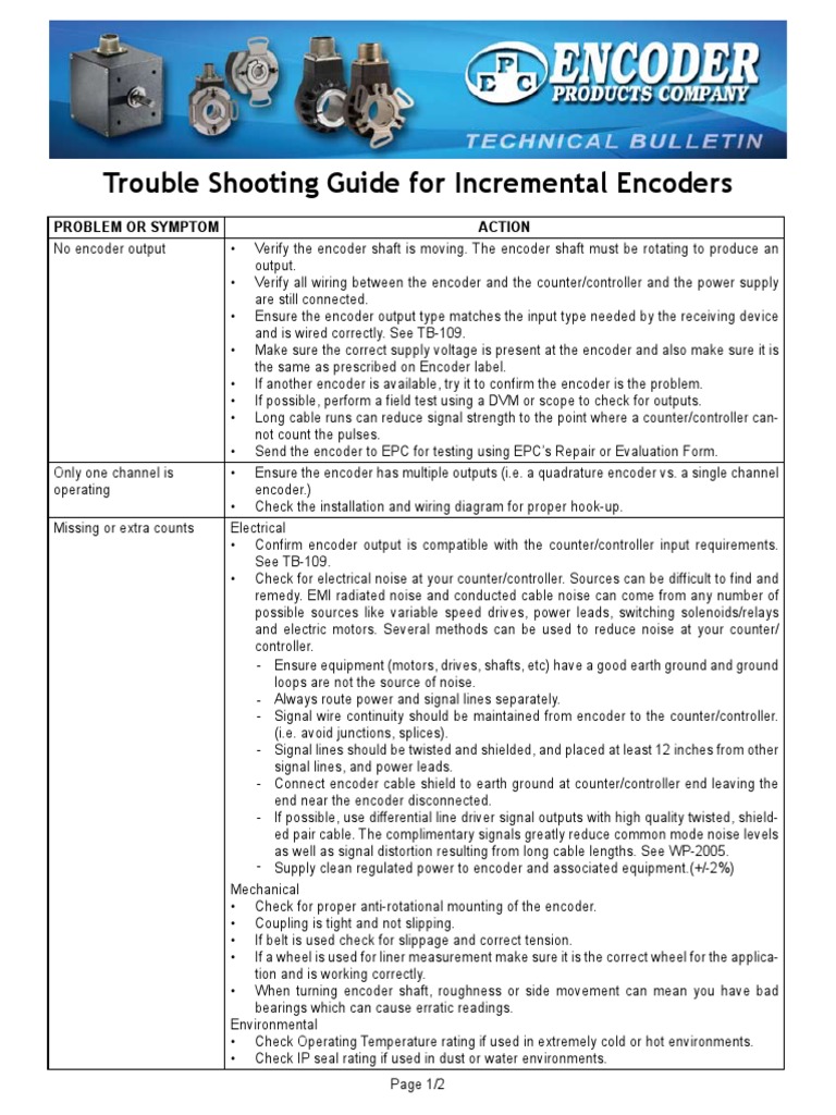 Encoder Troubleshooting Guide | PDF