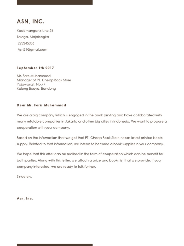 Business Latter | PDF