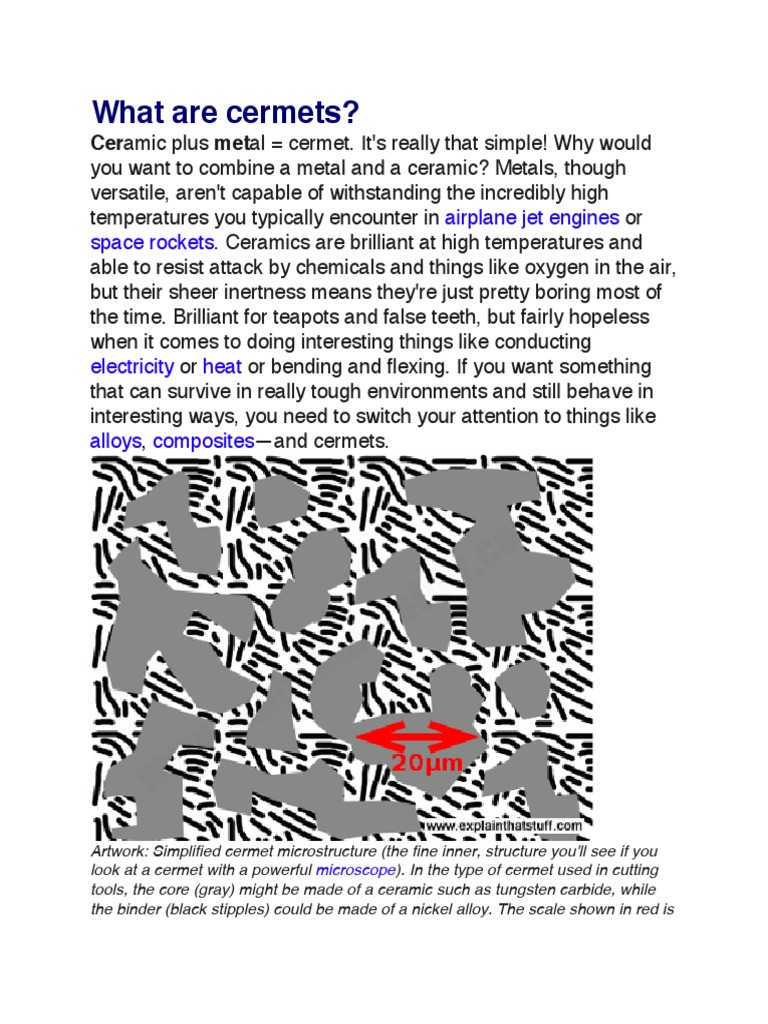 What Are Cermets PDF | PDF | Ceramics | Materials