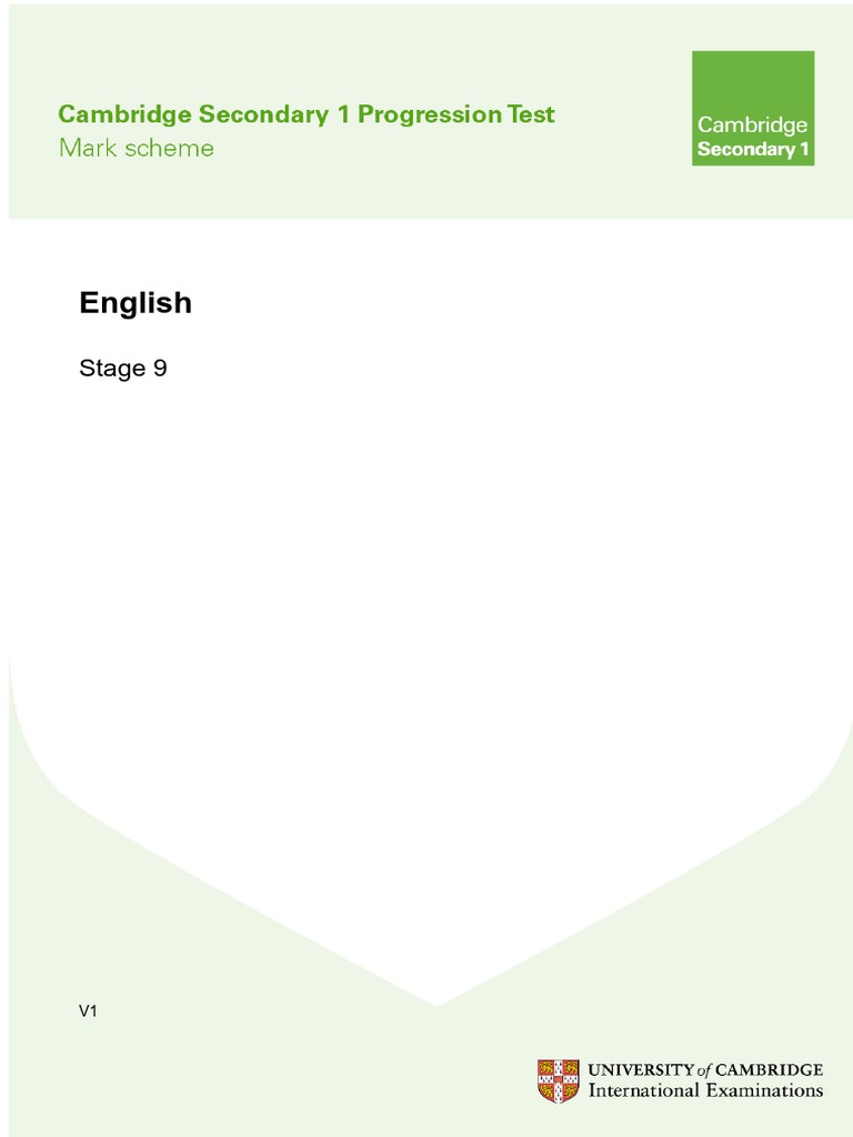 Secondary Progression Test - Stage 9 English MS PDF | PDF | Vocabulary ...