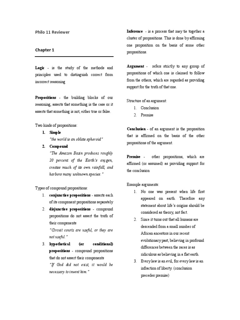 Philo 11 Reviewer: "The World Is An Oblate Spheroid" | PDF | Validity | Argument