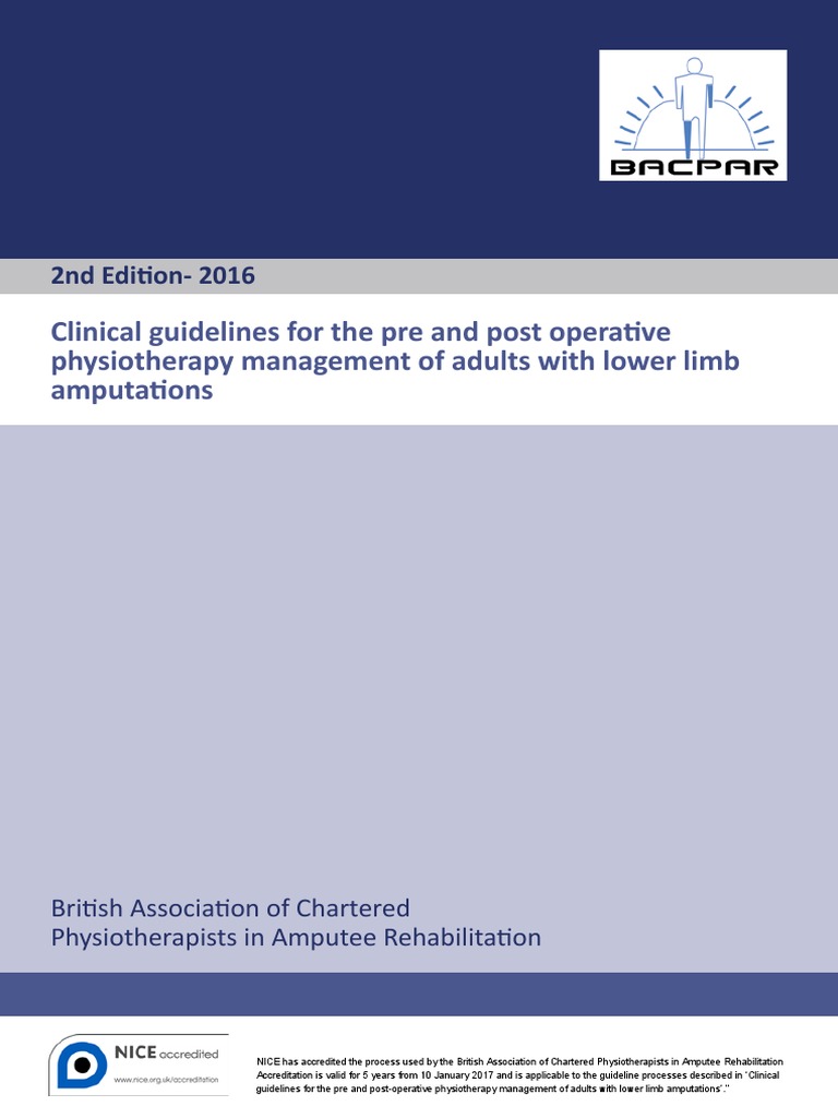 Bacpar Guidelines Nice 35 LR | PDF | Amputation | Physical Therapy