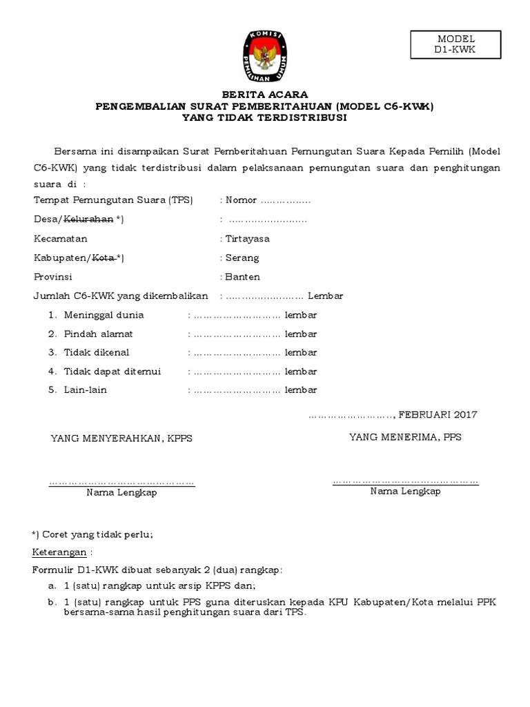 42 Contoh Surat Pernyataan Anggota Kpps Kumpulan Letter Porn Sex Picture