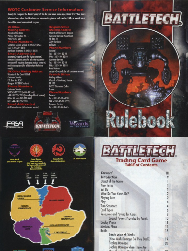 BattleTech TCG - Rulebook | PDF