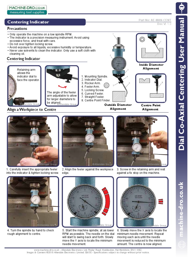 Centering Indicator Manual | PDF | Industrial Processes | Tools