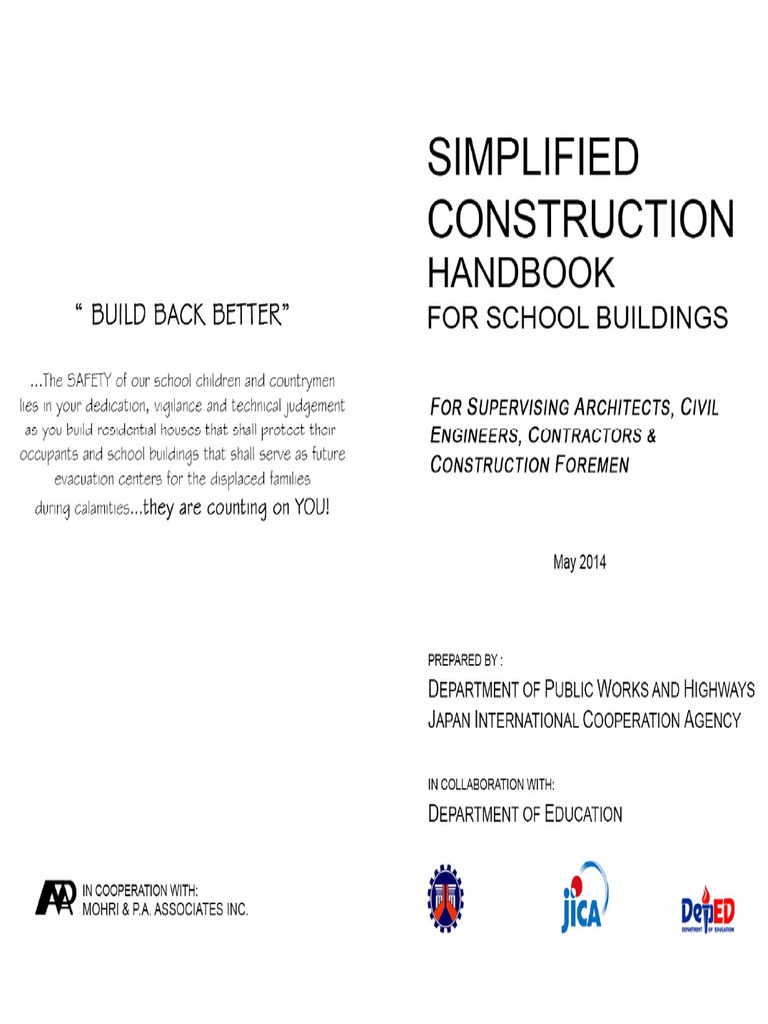 Simplified Construction Handbook For School Buildings | PDF | Urban ...