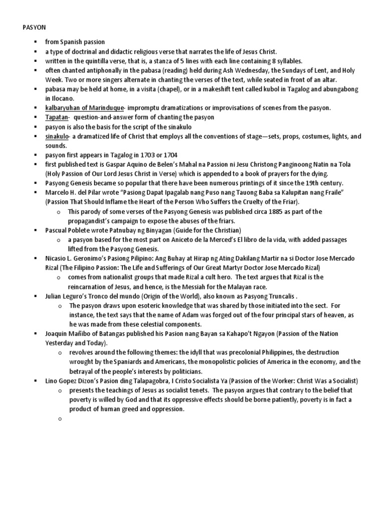 PASYON | Philippines | Religion And Belief