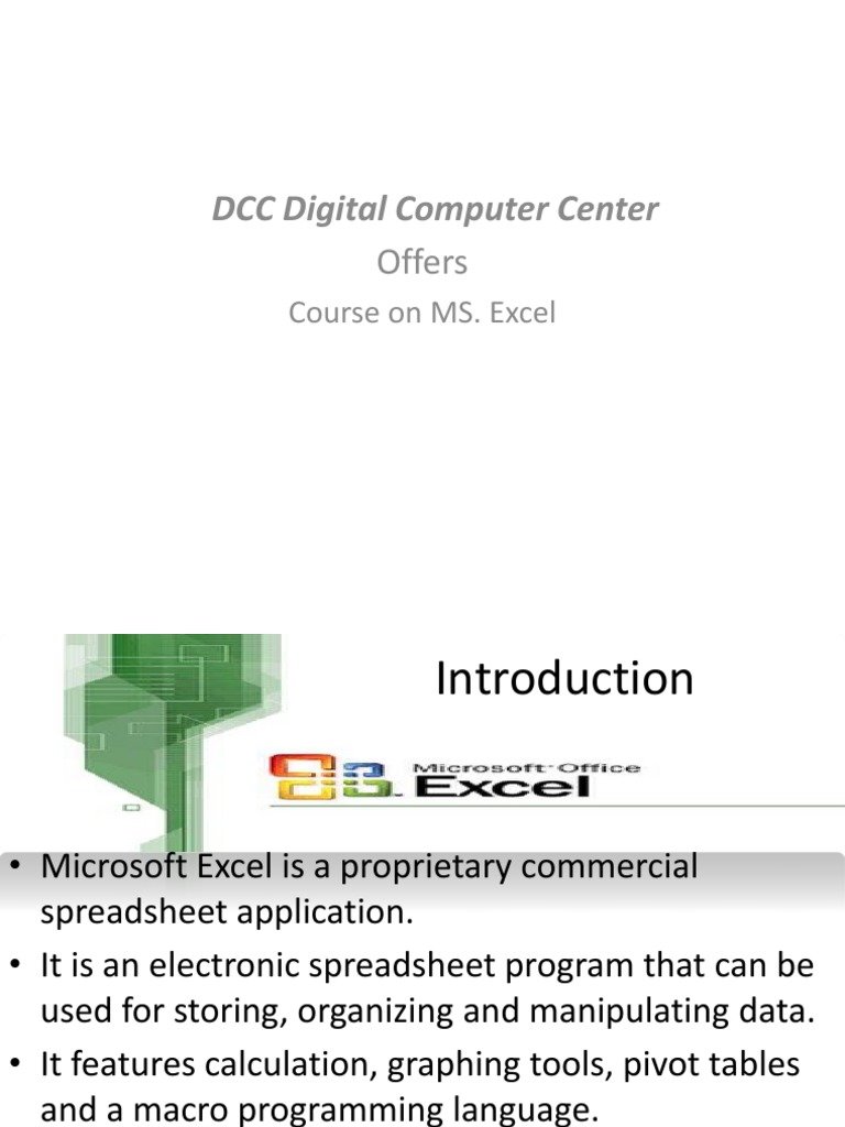 Excel PPT.-practical Experience | PDF | Spreadsheet | Microsoft Excel