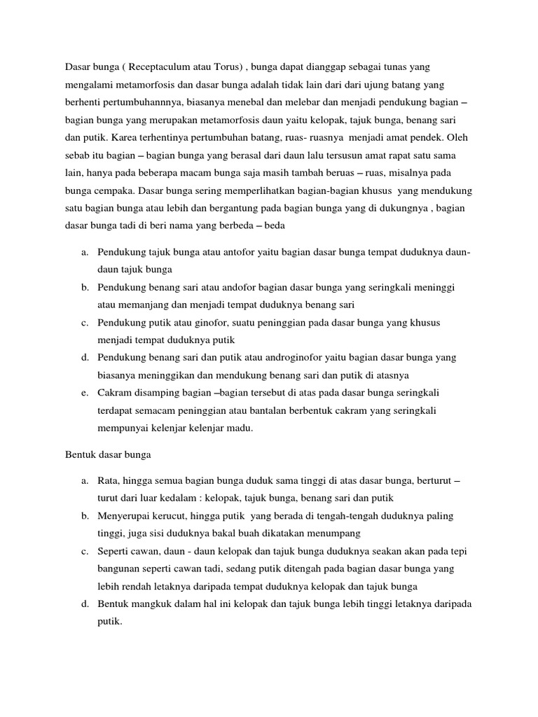 Dasar Bunga | PDF