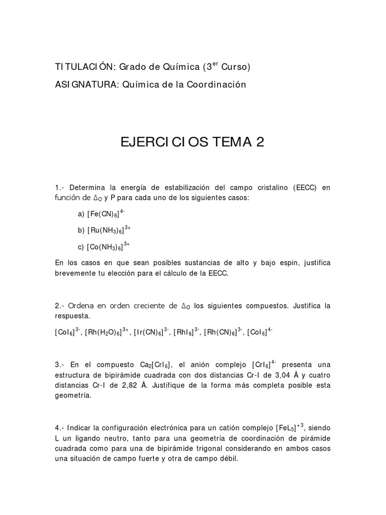 Tema 2 Ejercicios | PDF