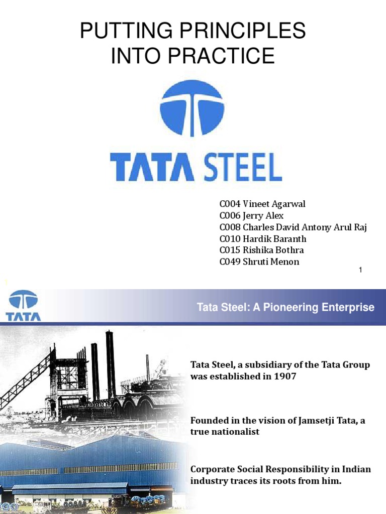 Tata Steel Group5 Ppt | Corporate Social Responsibility | Sustainability