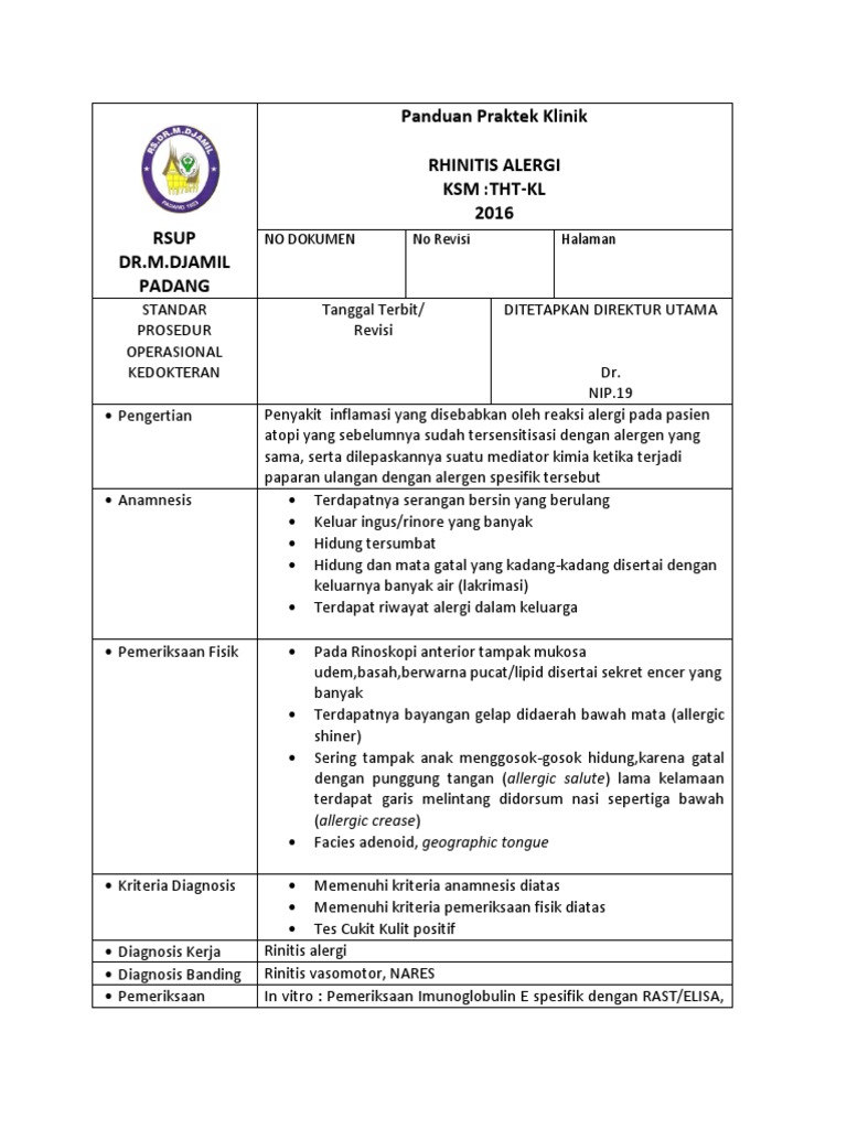 Clinical Pathways Alergi | PDF