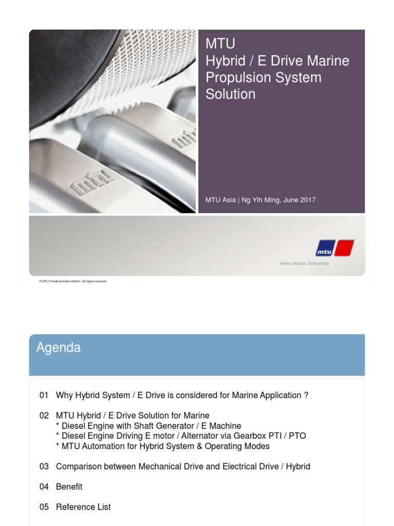 01) MTU Hybrid Solution - Marine For Distributor - 01062017 | PDF ...