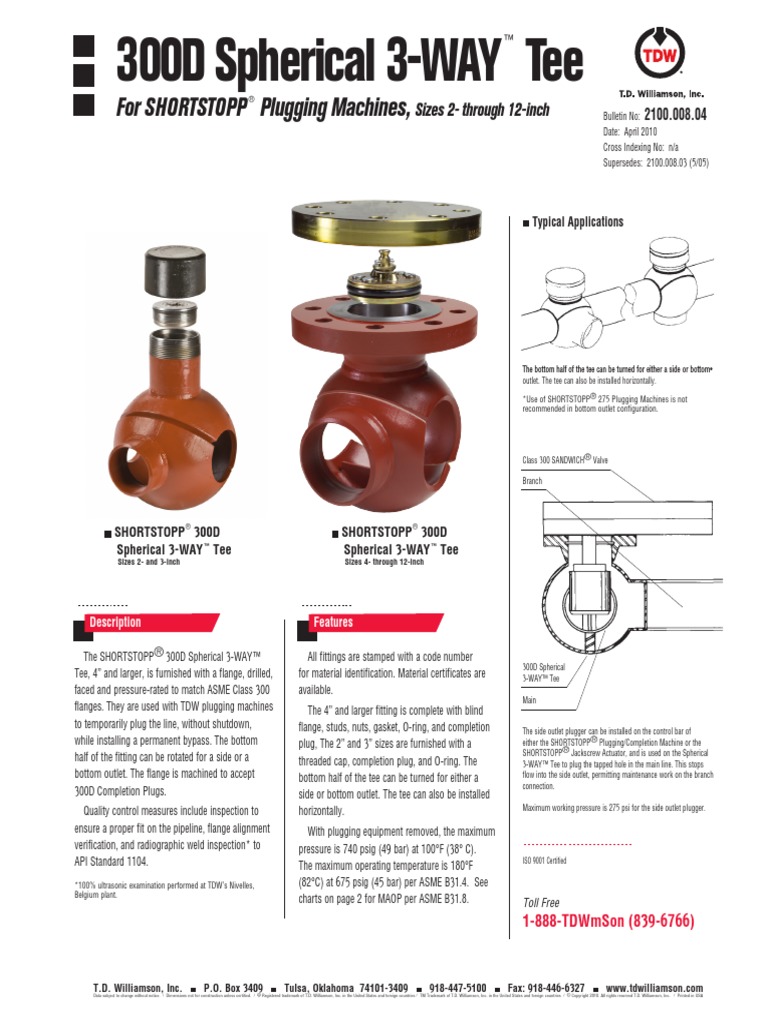 Spherical 3-Way Tee | PDF | Gas Technologies | Mechanical Engineering