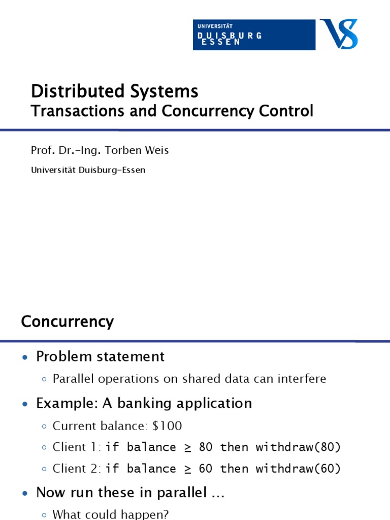 DS 08 TransactionsAndConcurrency PDF | PDF | Concurrency (Computer Science) | Operating System ...