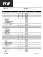 Lifting Equipment Inspection Checklist | PDF | Technology & Engineering