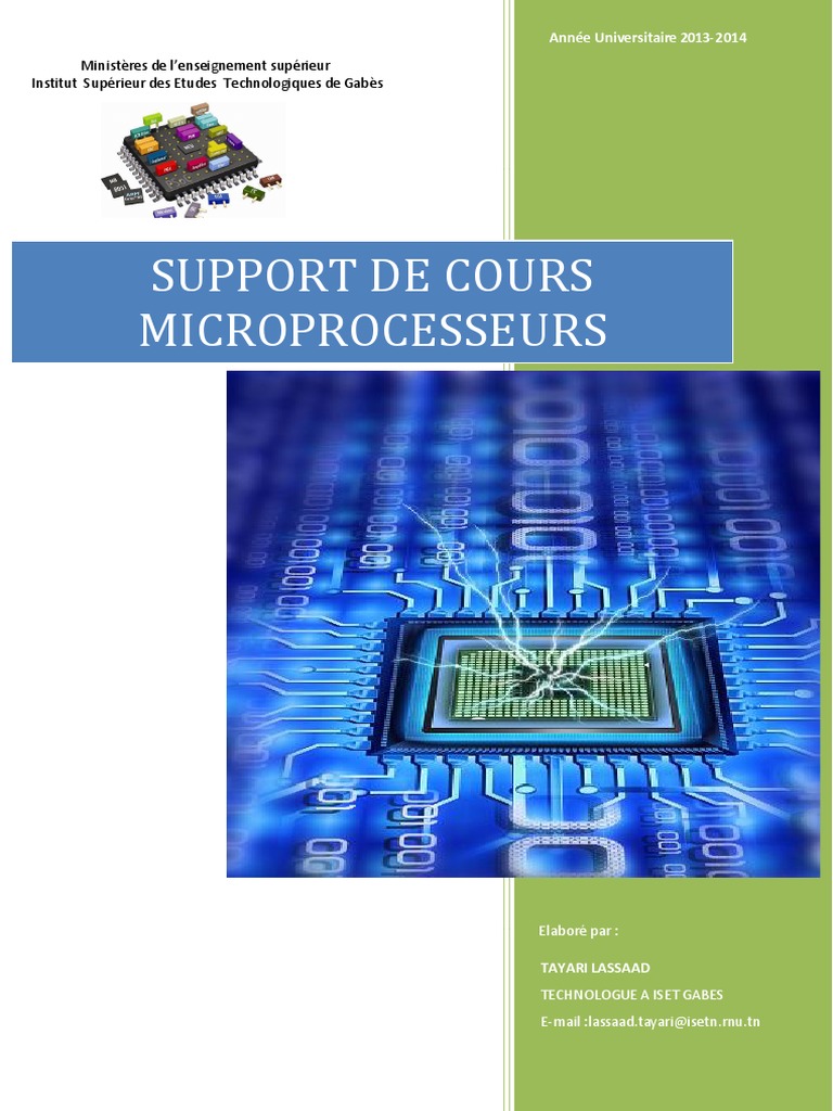 Cours Microprocesseur 2014 Central Processing Unit Microprocessor