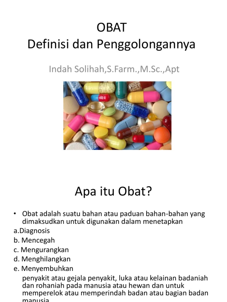 Definisi Dan Penggolongan Obat PDF | PDF | Pengembangan Diri