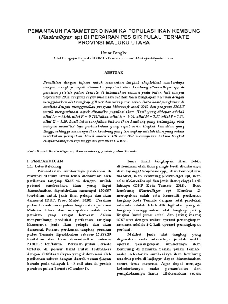 Agrikan Volume 7 Edisi 2-8-14 - Umar T - Pemantaun Parameter Dinamika ...