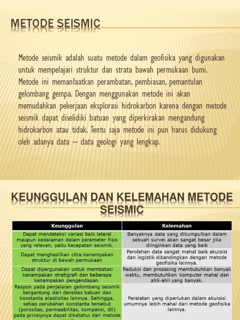 Metode Seismik dalam Eksplorasi Bumi | PDF