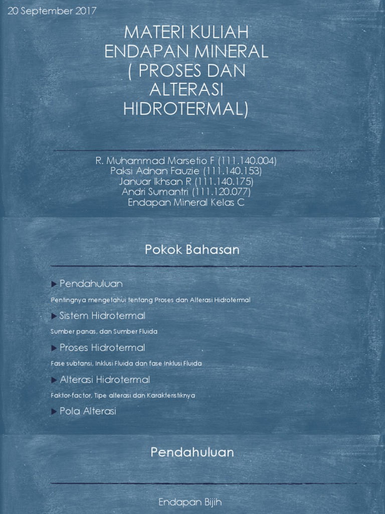 Proses dan Alterasi Hidrotermal Mineral | PDF