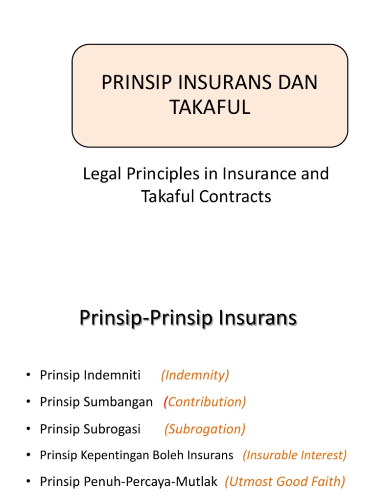 Prinsip Insurans | PDF