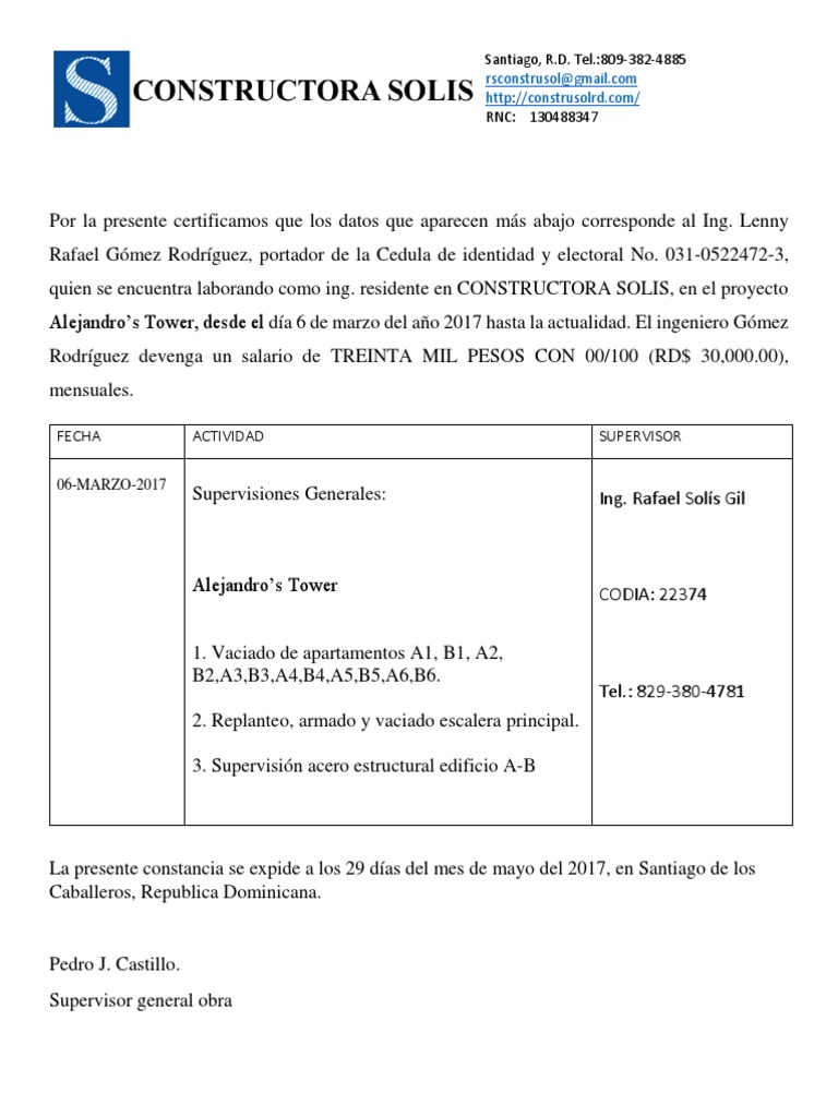 Carta P Solicitud Codia Construsol | PDF