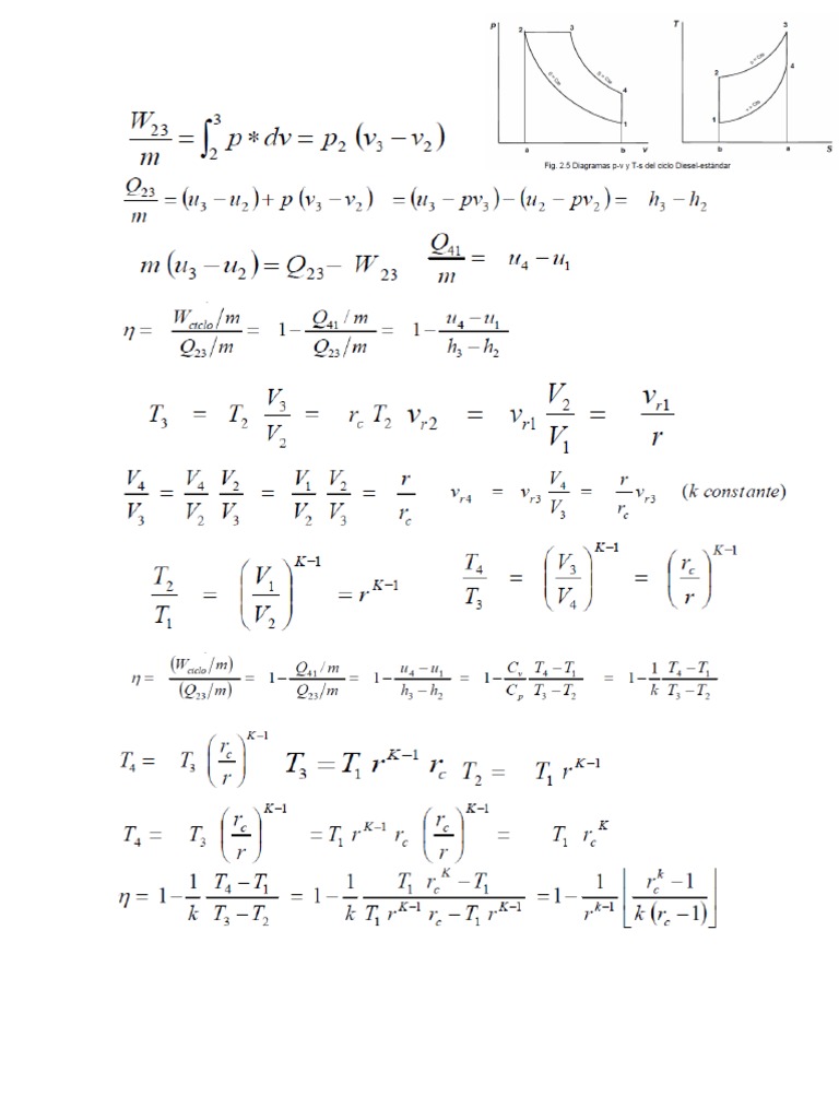 Formulas de Termo de Ciclo Otto | PDF