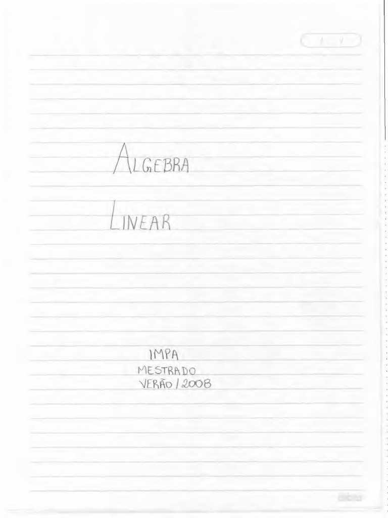 M Algebra Linear PDF | PDF