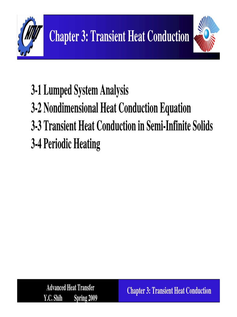 Ch3 TransientConductionEquation | PDF | Thermal Conduction | Heat