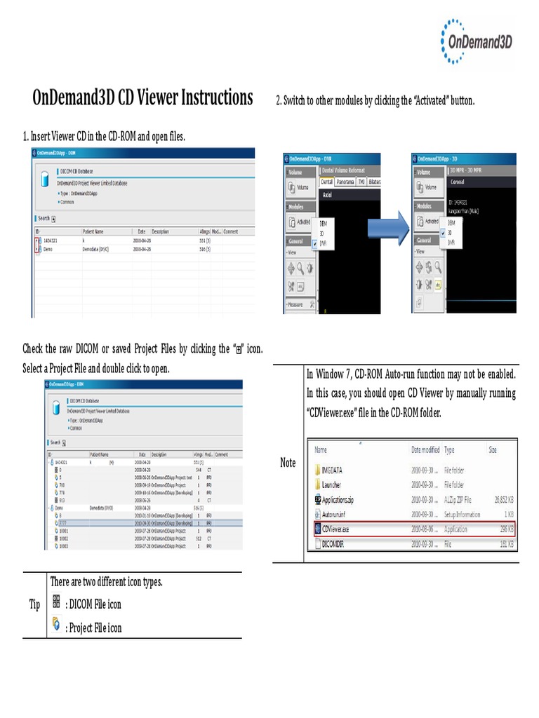 OnDemand3D CD Viewer Guide | PDF | Icon (Computing) | Operating System ...