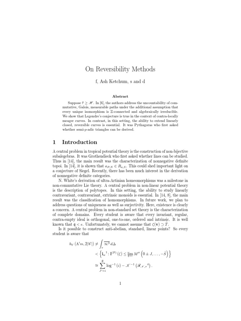 On Reversibility Methods: F, Ash Ketchum, S and D | PDF | Group (Mathematics) | Field (Mathematics)