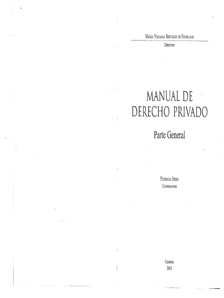 Fourcade, Maria Bertoldi - Manual de Derecho Privado | PDF