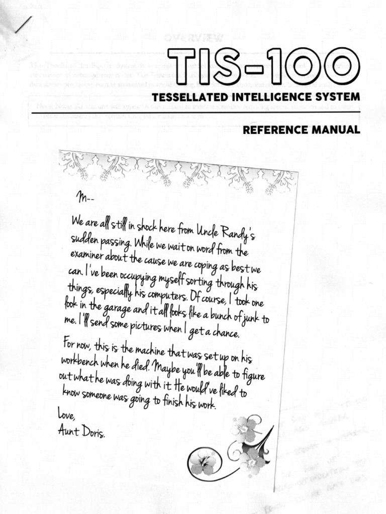 TIS-100 Reference Manual PDF | PDF