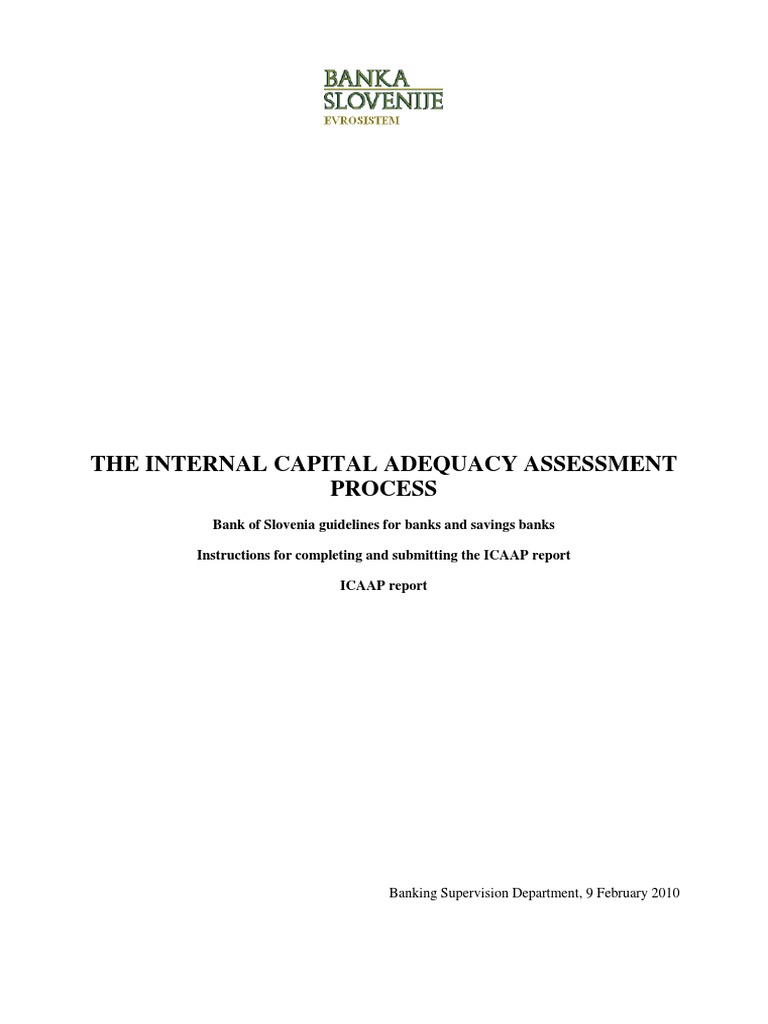 ICAAP Sllovenia Guideline | PDF | Capital Requirement | Risk