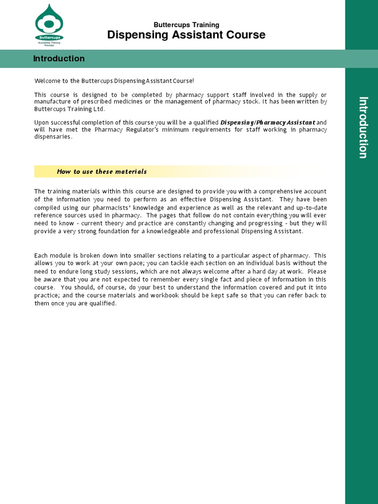 DAC Introduction To The Course | PDF | Prescription Drugs | Pharmacy