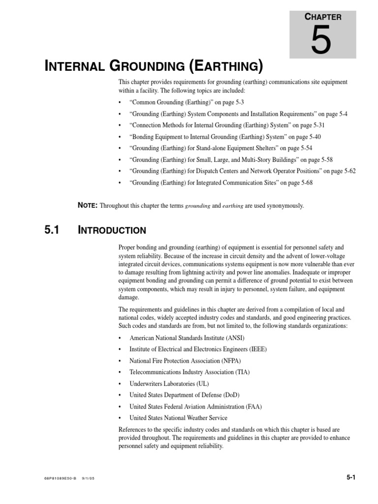 Motorola R56 Internal Grounding Standards | PDF | Electric Power ...