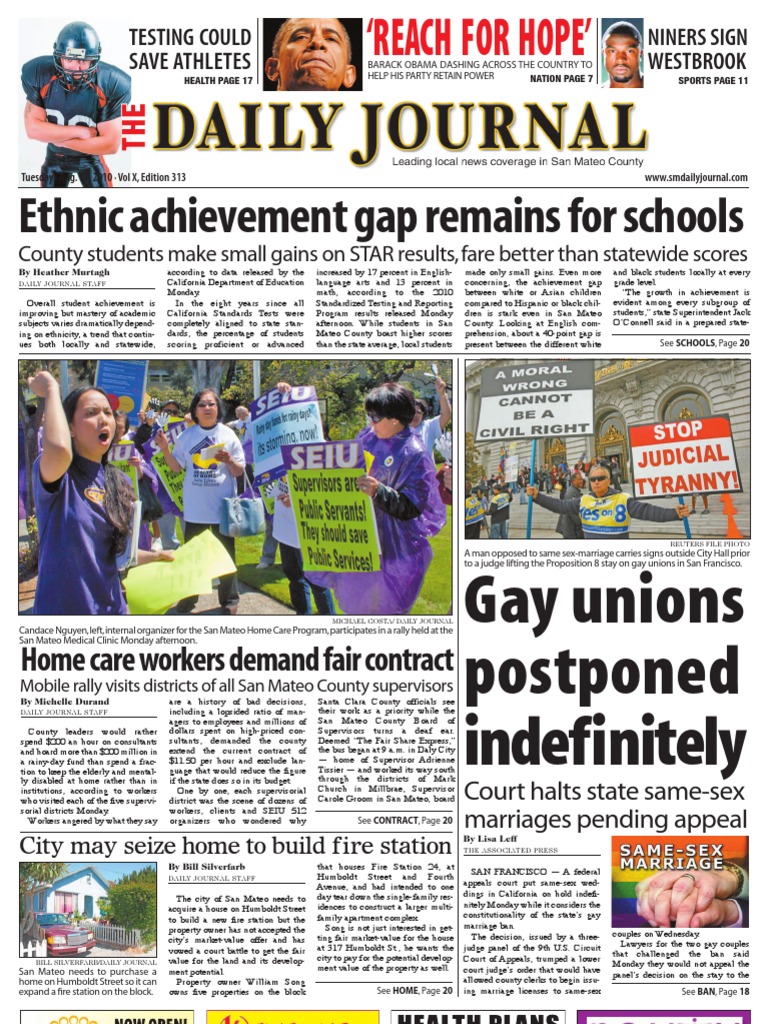 08-17-10 Issue of The Daily Journal | PDF | Achievement Gap In The ...