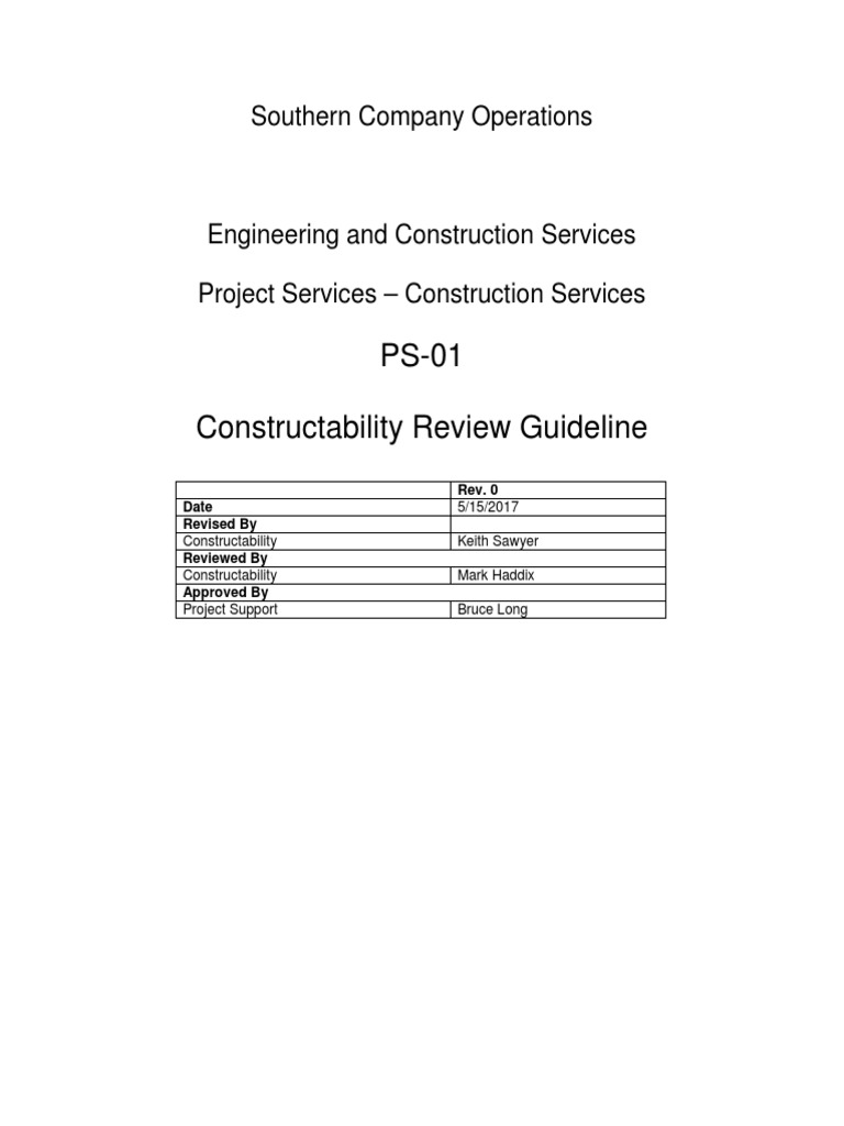 Constructability Review Guideline PDF | PDF | Construction Management ...