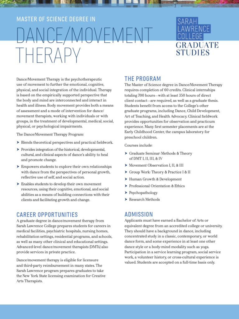 Dance/Movement Therapy: The Program | PDF | Psychotherapy | Clinical ...