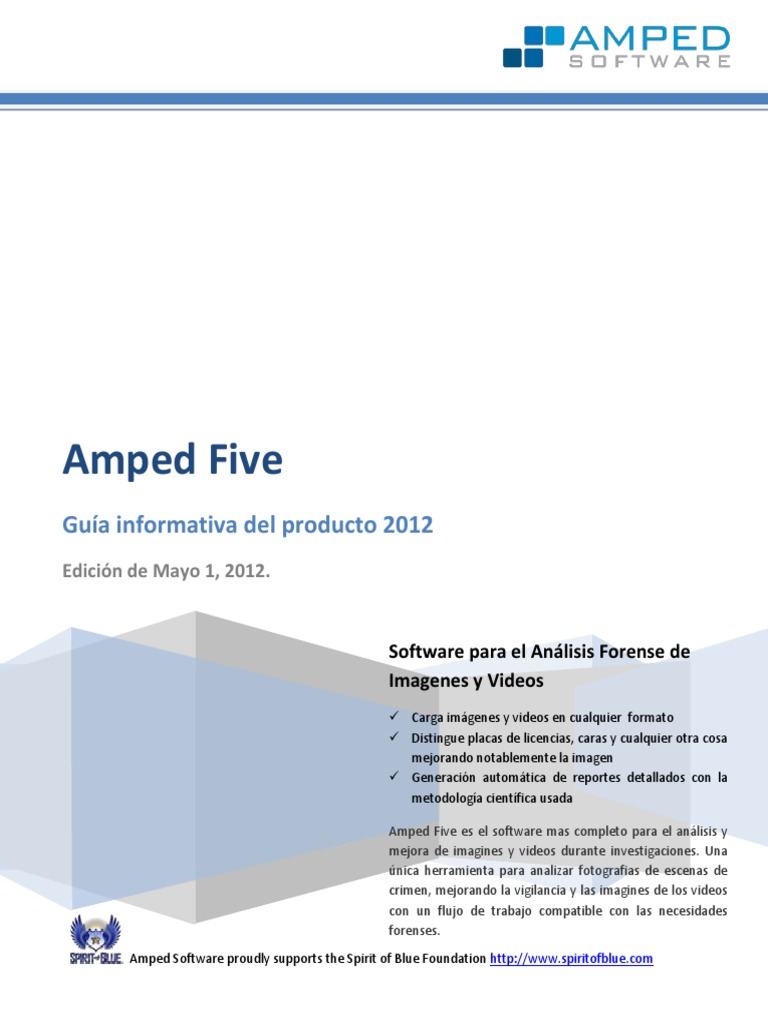ANALISIS DE IMAGENES SOFTWARE Amped-Five-Es PDF | PDF | Vídeo | Software
