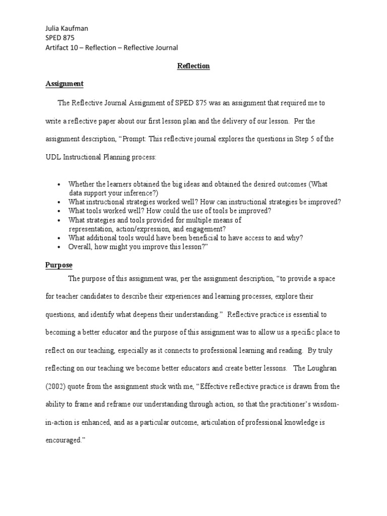 Kaufman J Sped875 Reflection Artifact10 M3reflectivejournal | PDF ...