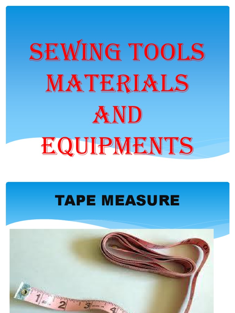 Sewing Tools and Equipment | PDF